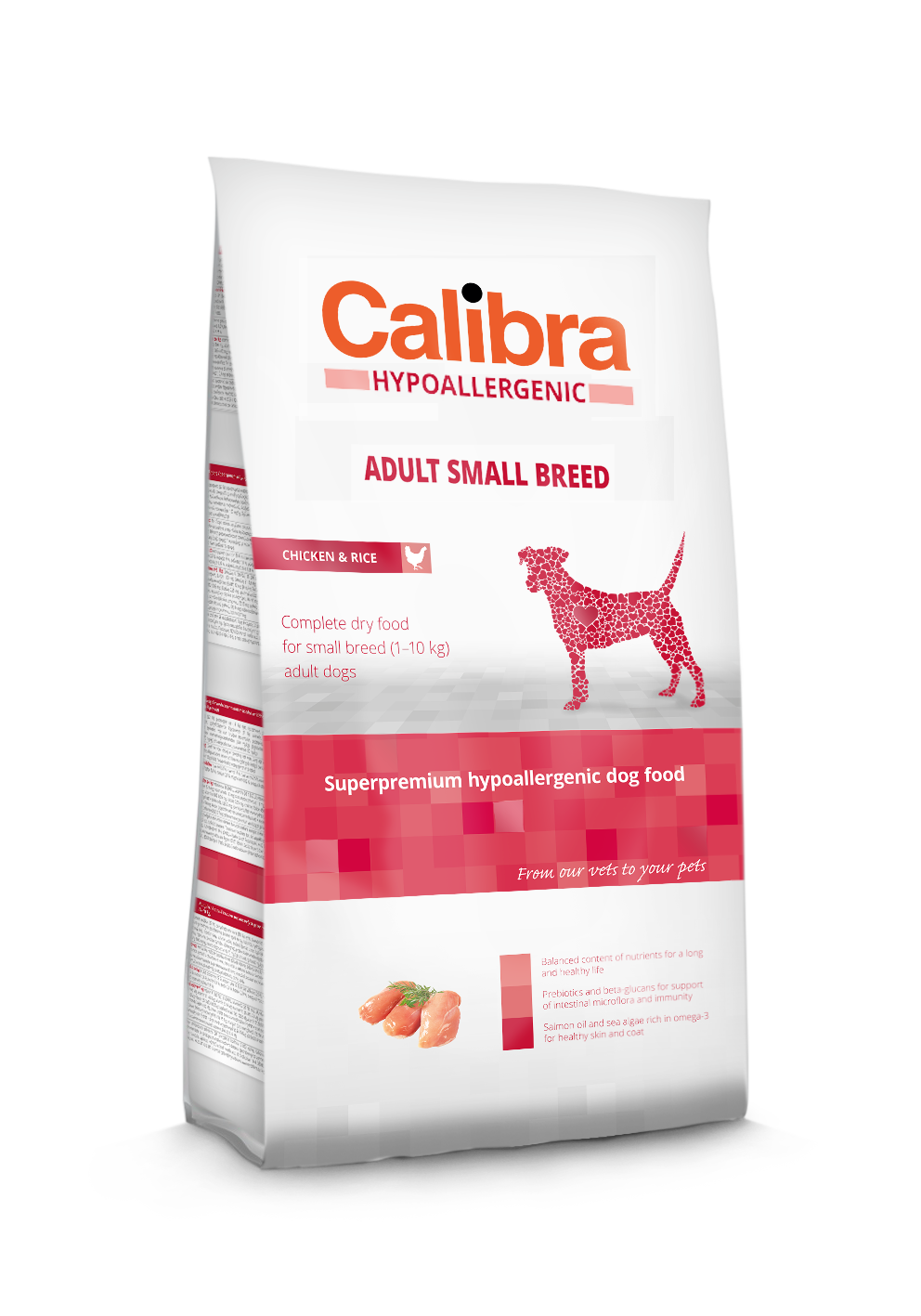 Calibra Dog Hypoallergenic Adult Small Breed Chicken & Rice - Zooandpet ...